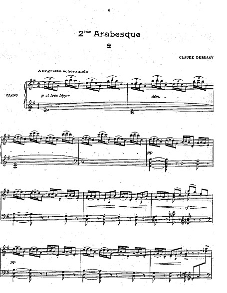 Deux arabesques No. 2 - Piano - Partituras - Cantorion, partituras y ...