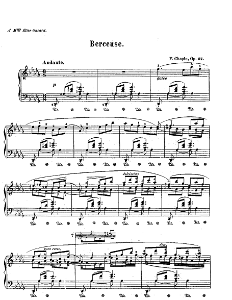 Berceuse Original version - Piano - Partituras - Cantorion, partituras ...
